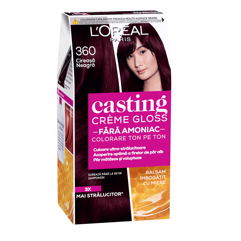 Loreal vopsea de par semi-permanenta Casting Creme Gloss 360 Cireasa ...